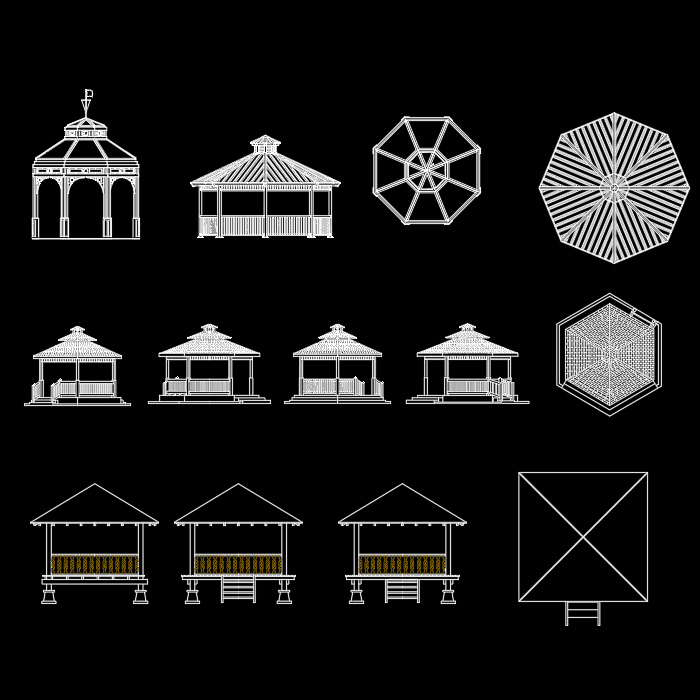 Gazebo Dwg Cad Blocks Free Download Freedwgfile