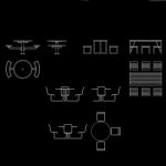 2D picnic table AutoCAD DWG Model - freedwgfile