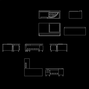 Office Desk DWG CAD Block free download - freedwgfile