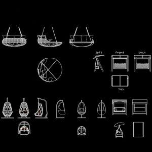 Swing Chair DWG CAD Block, free download - freedwgfile