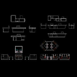 cash counter 2d model DWG CAD Block pack - freedwgfile