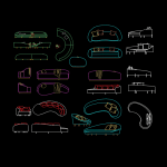 Curved sofa DWG CAD Blocks, free download - freedwgfile