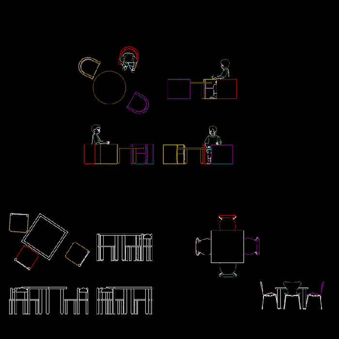 baby table DWG CAD Block collection, free download - freedwgfile