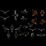 Birds DWG CAD Blocks in AutoCAD, free download - freedwgfile