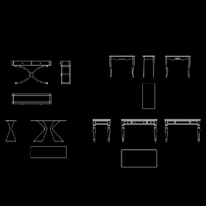 console table DWG CAD Block, free download - freedwgfile