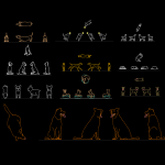 Dogs DWG CAD Blocks in plan and elevation, free download - freedwgfile