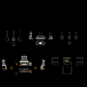 fireplace DWG 2D CAD Block, free download - freedwgfile