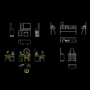 Dressing table DWG CAD Block, free download - freedwgfile