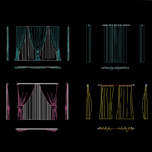 beautiful curtain DWG CAD Blocks, free download - freedwgfile