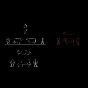 Cow DWG,CAD Blocks, free download - freedwgfile