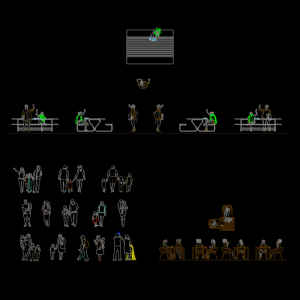 group people CAD Blocks, DWG models - freedwgfile
