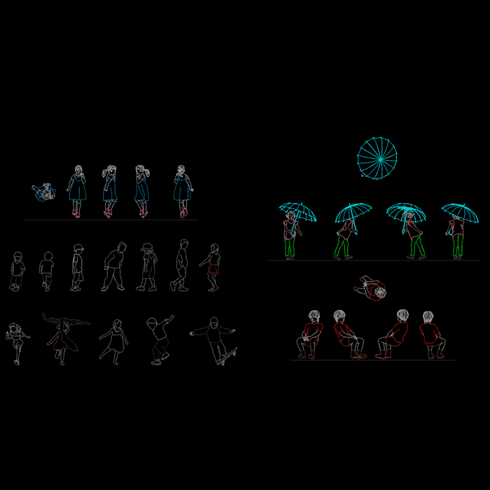 kids DWG CAD Blocks, free download - freedwgfile