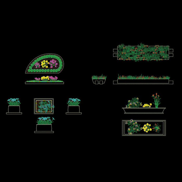 Garden Bed DWG CAD Blocks, free download - freedwgfile