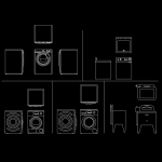 Washing Machine DWG, free download - freedwgfile